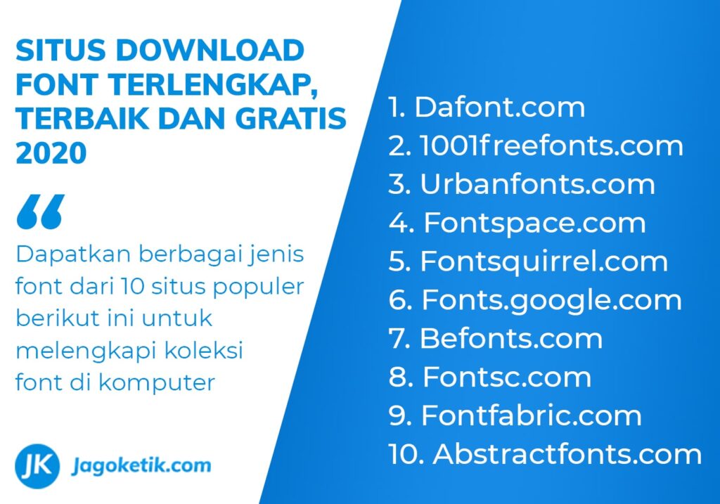 10 Situs Website untuk Download Font Terbaik dan Gratis
