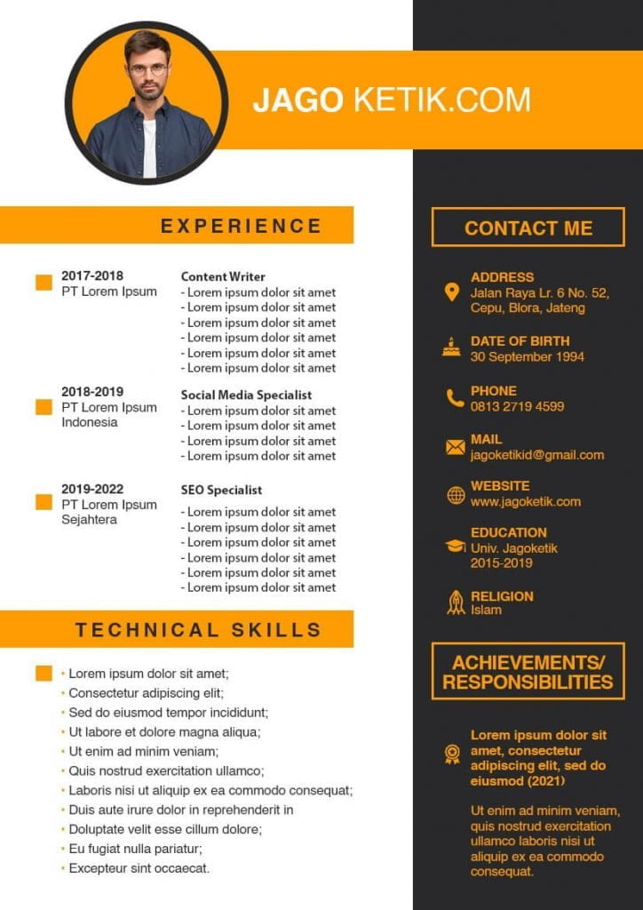 Download Template CV yang Menarik untuk Profesional, Gratis!