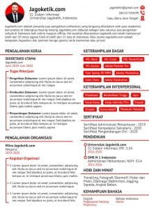 Download Template CV ATS Friendly Bahasa Indonesia, Gratis!