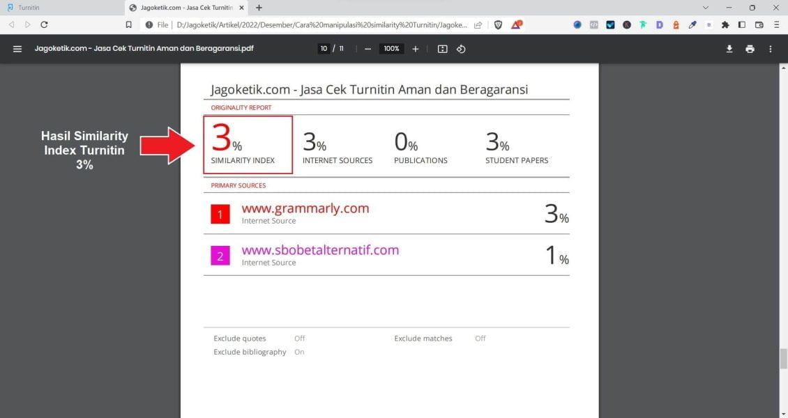 Exclude Sources: Cara 'Curang' Lolos Turnitin dengan Cepat