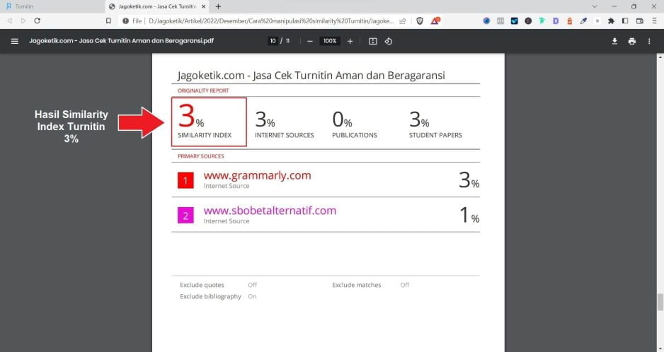 Exclude Sources: Cara 'Curang' Lolos Turnitin dengan Cepat