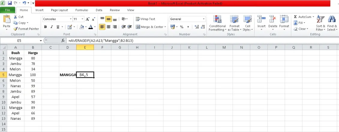 Ini dia 3 cara mudah menghitung rata-rata di Excel