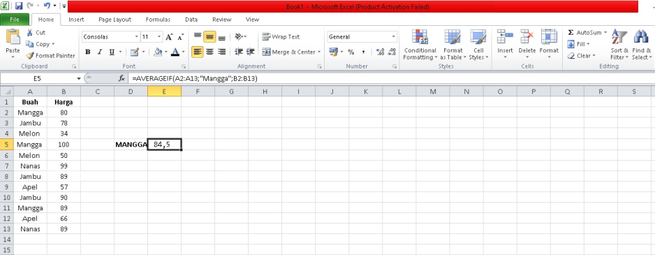 Ini dia 3 cara mudah menghitung rata-rata di Excel