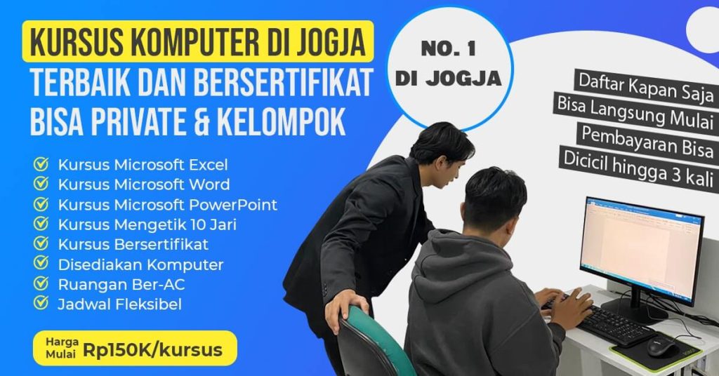 Kursus Komputer Jogja: Privat dan Murah, Mulai Rp50.000