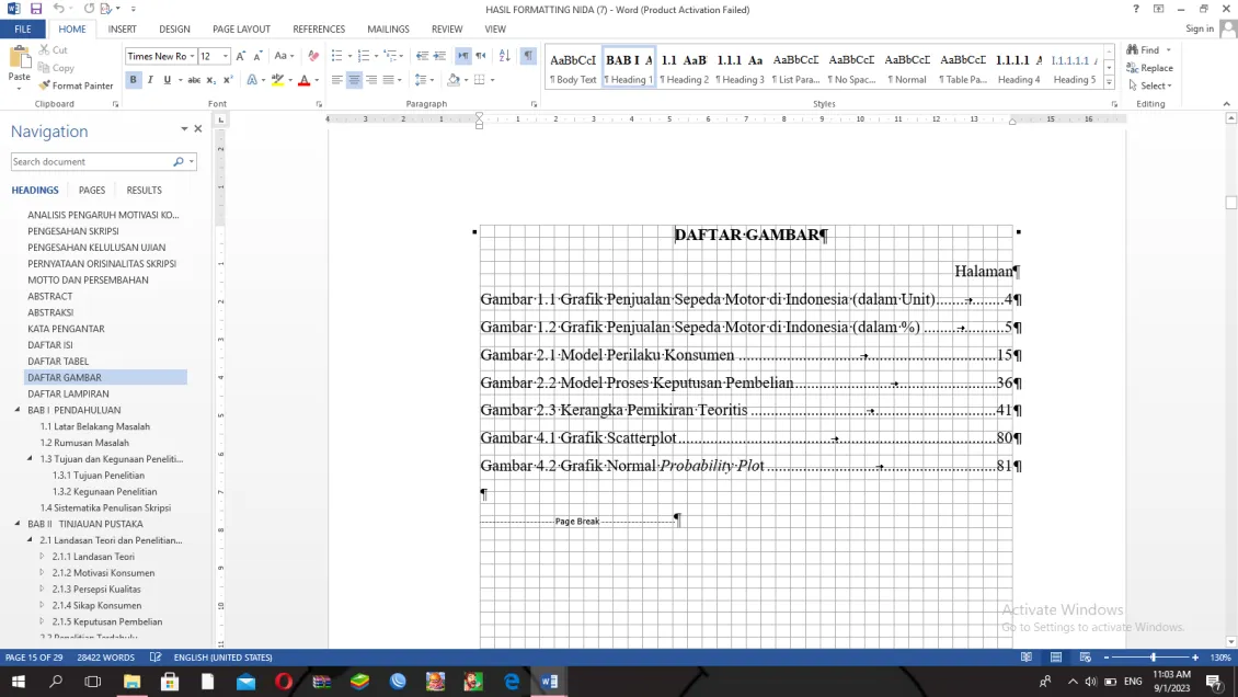 Cara Atur Daftar Tabel, Daftar Gambar, dan Daftar Lampiran Secara ...