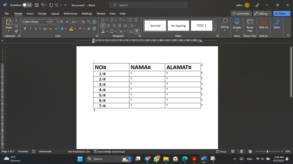 Cara Membuat Penomoran Otomatis pada Tabel di Microsoft Word Cara Membuat Penomoran Otomatis pada Tabel di Microsoft Word