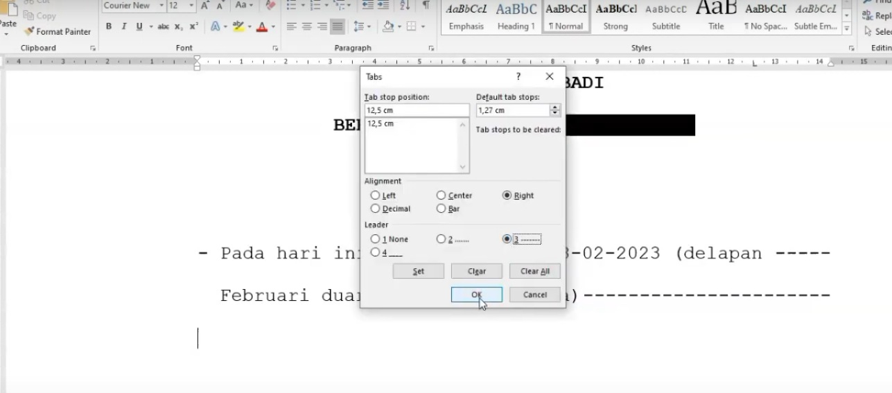 Cara Membuat Garis Putus-Putus di Akta Notaris dan Akta PPAT Mudah