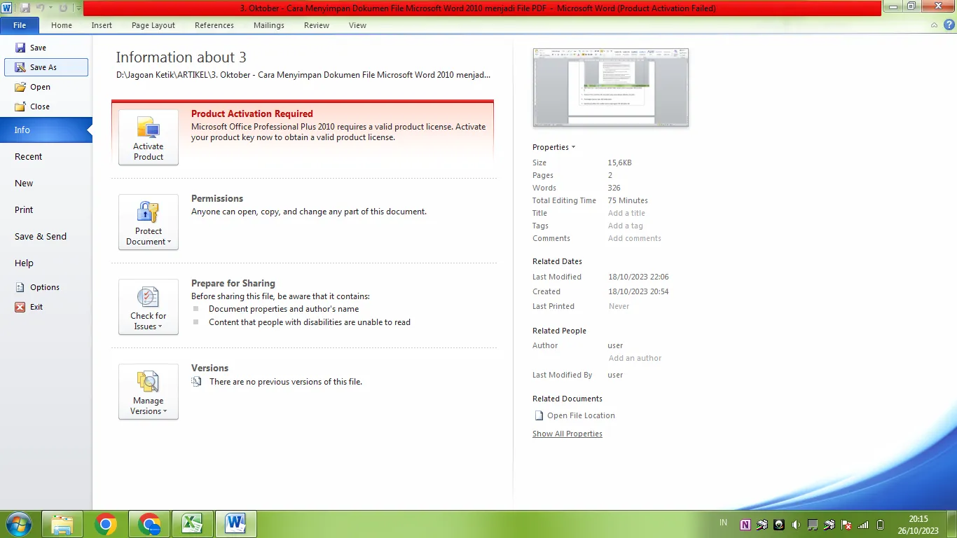 Cara Menyimpan File PDF di Microsoft Word, Tanpa Aplikasi Lain