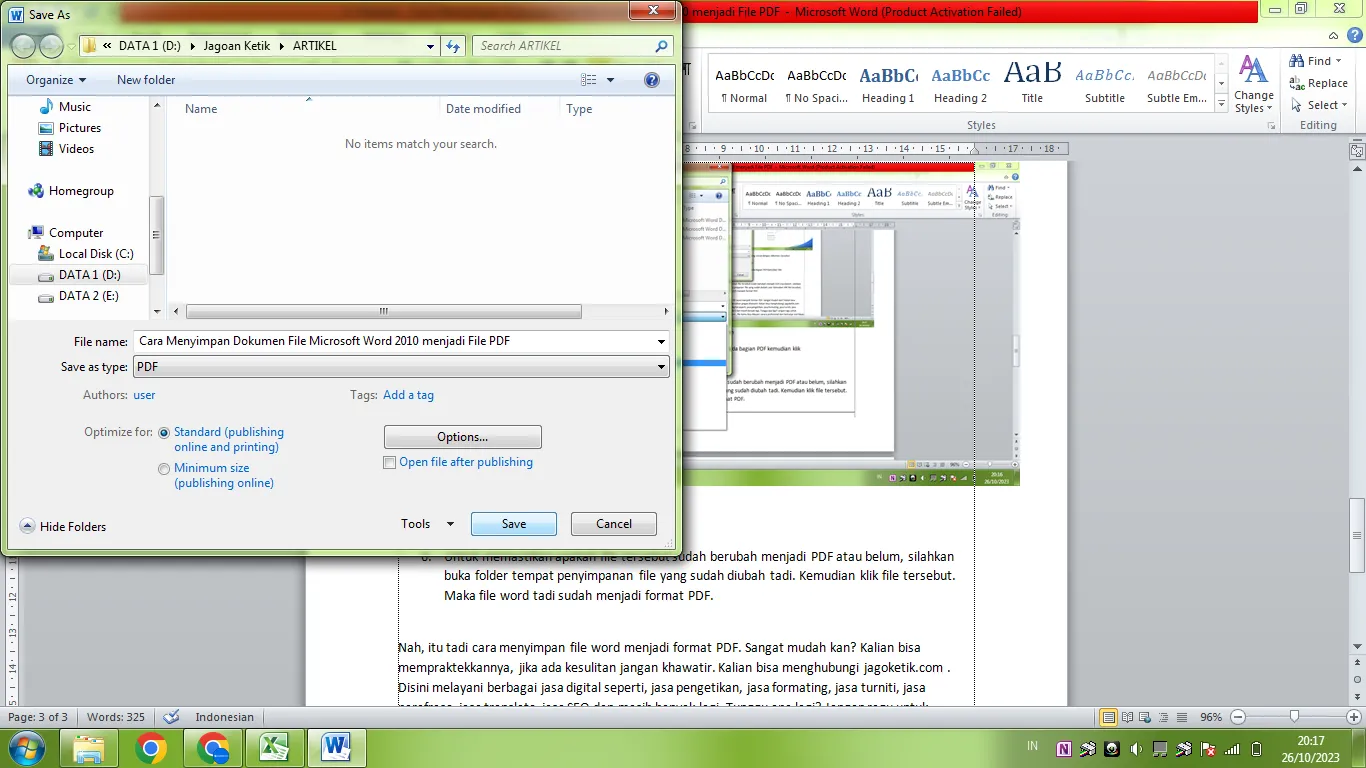 Cara Menyimpan File PDF di Microsoft Word, Tanpa Aplikasi Lain