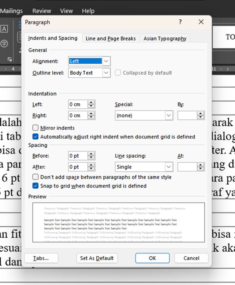 Panduan Lengkap Menggunakan Line Spacing dan Before/After