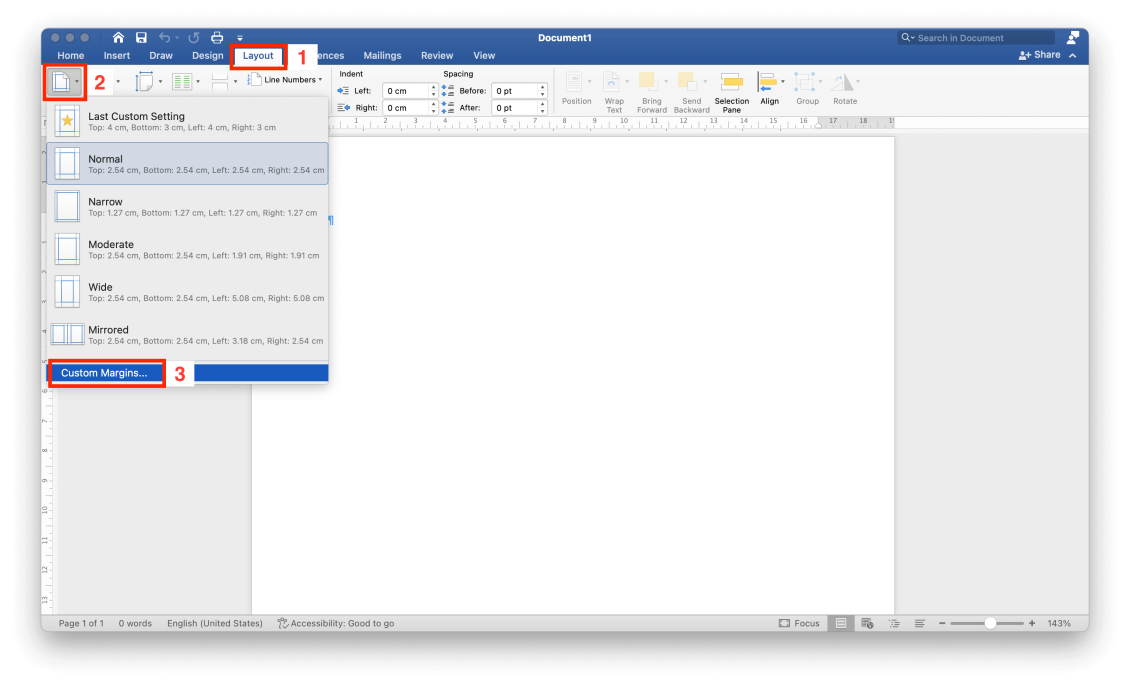 Cara Menambah Ukuran Kertas F4 di Word MacBook