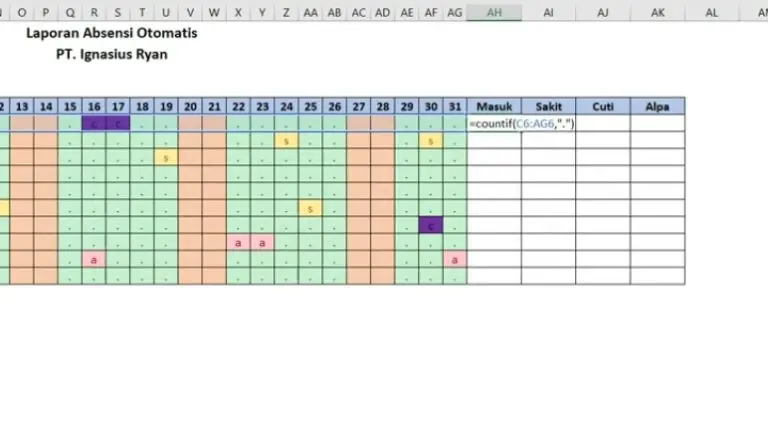 Tutorial Membuat Laporan Absensi Otomatis di Microsoft Excel Anti Ribet