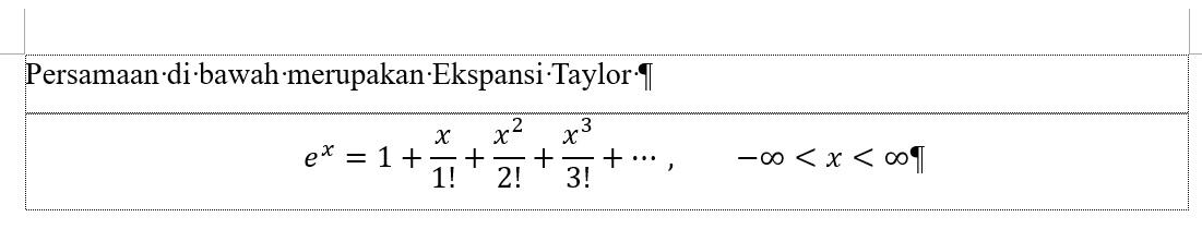 Panduan Menulis Rumus/Equation di Microsoft Word