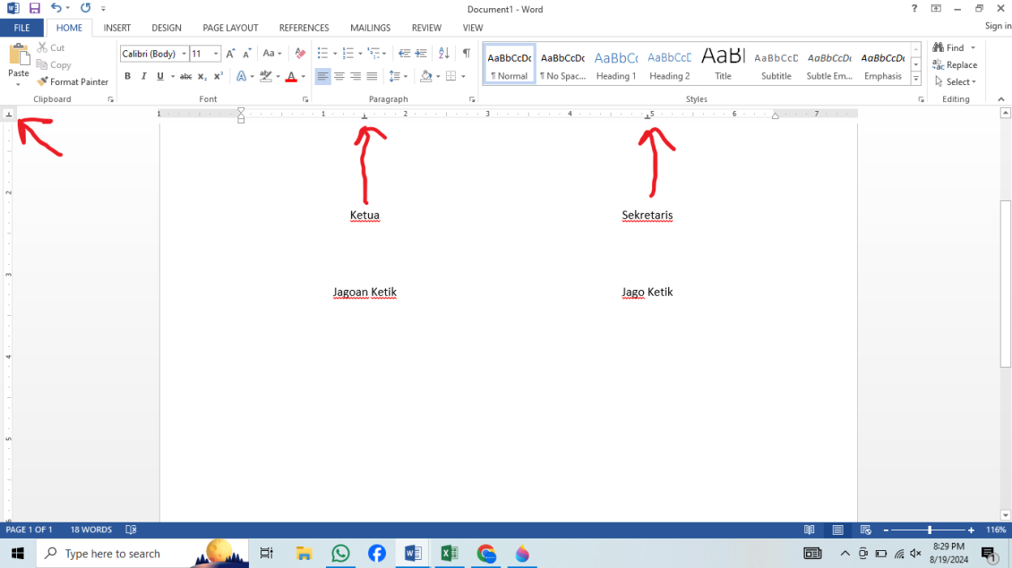Mengetahui Fungsi Tab Stop Pada Microsoft Word