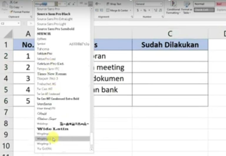 Cara Cepat Membuat Tanda Centang dan Silang di Microsoft Excel