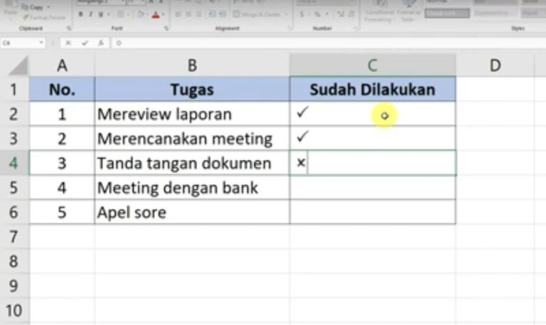 Cara Cepat Membuat Tanda Centang dan Silang di Microsoft Excel
