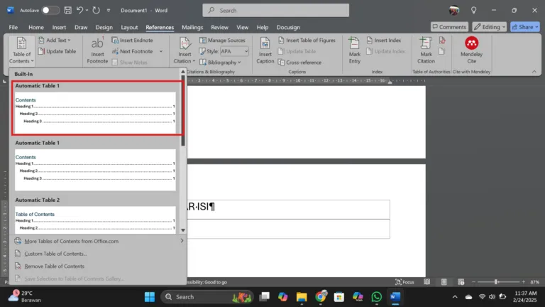 Menggunakan Style untuk Otomatisasi Daftar Isi di Microsoft Word