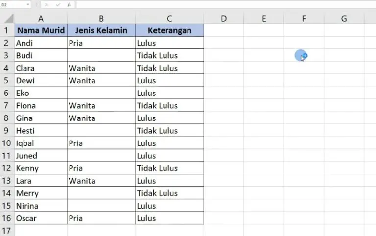 Cara Menghitung Jumlah Sel Kosong Pakai Rumus COUNTBLANK