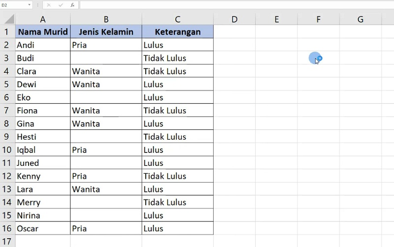 Cara Menghitung Jumlah Sel Kosong Pakai Rumus COUNTBLANK