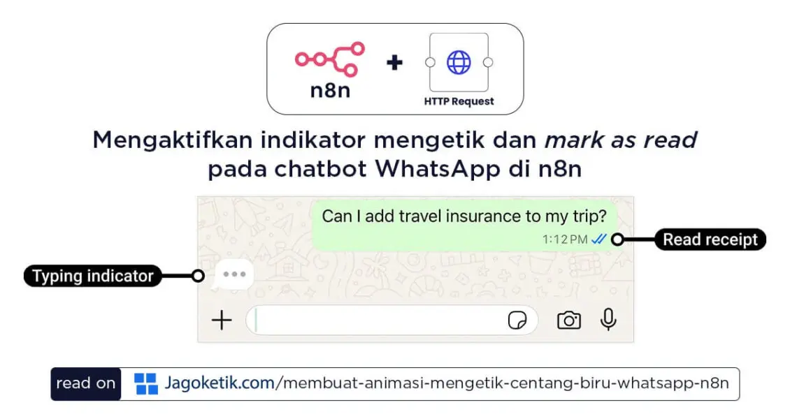 Mengaktifkan Indikator Mengetik & Centang Biru WhatsApp n8n
